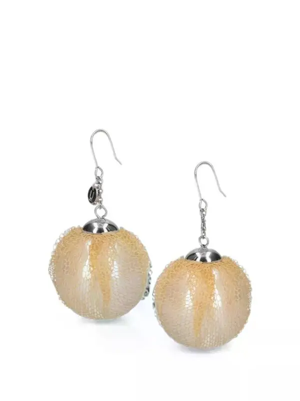Undercover Resin Pearl And Tulle Drop Earrings