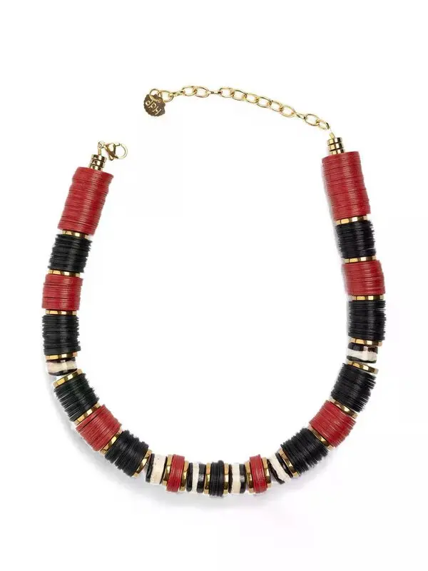 HIJAS DE PUKA Jaipur Beaded Necklace - Red