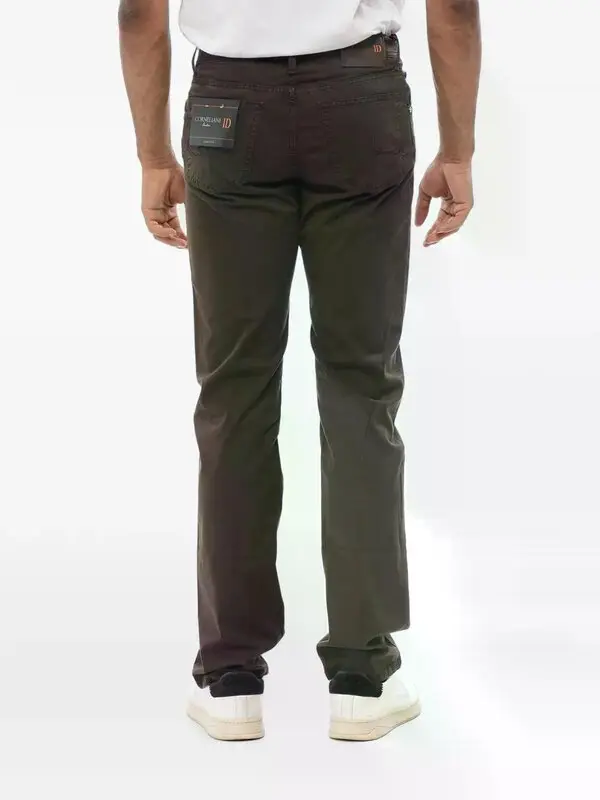 Corneliani Embroidered-logo Buttoned Trousers