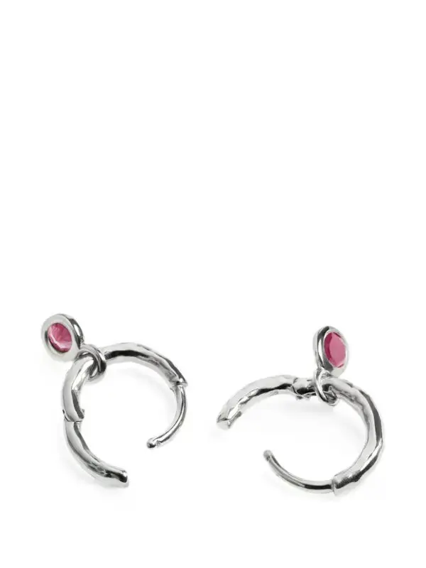 Monica Vinader Ruby-charm Hoop Earrings