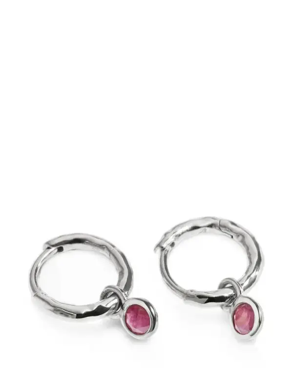 Monica Vinader Ruby-charm Hoop Earrings