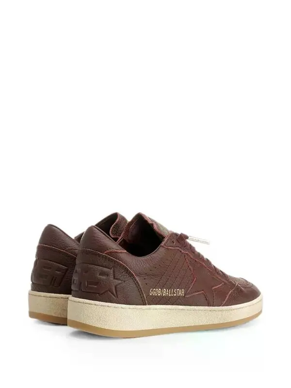 GOLDEN GOOSE Ball Star Leather Sneakers - Brown