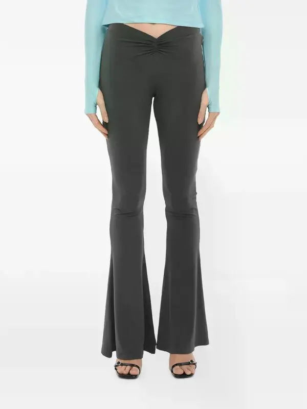 Andamane Ruched Bootcut Trousers - Grey
