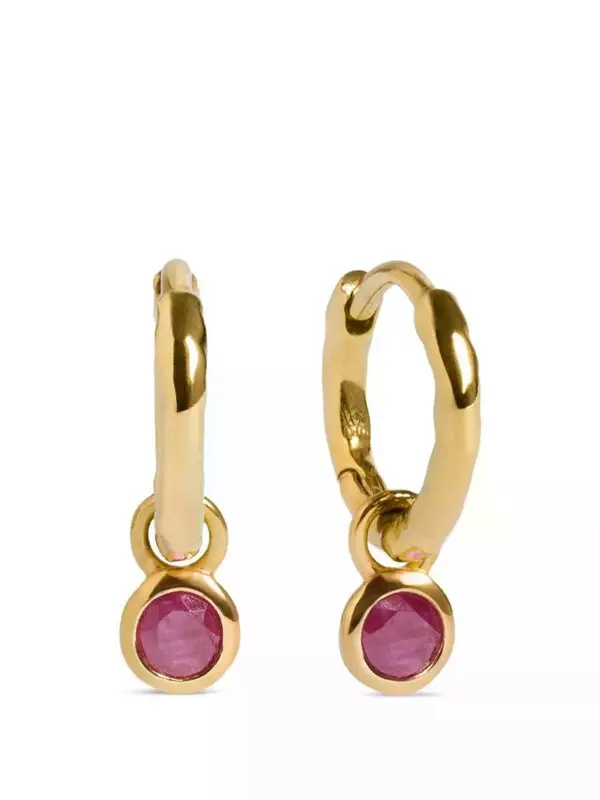 Monica Vinader Ruby-charm Hoop Earrings