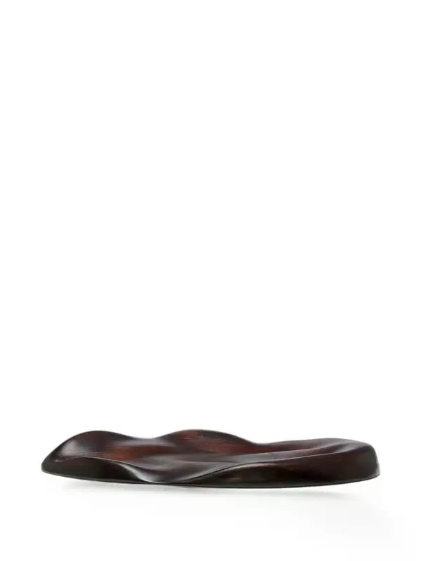 FOURTH STREET Ripple Wooden Decorative Tray - Brown