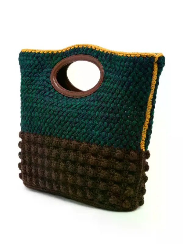 Marni Crochet-knit Tote Bag With Logo Patch