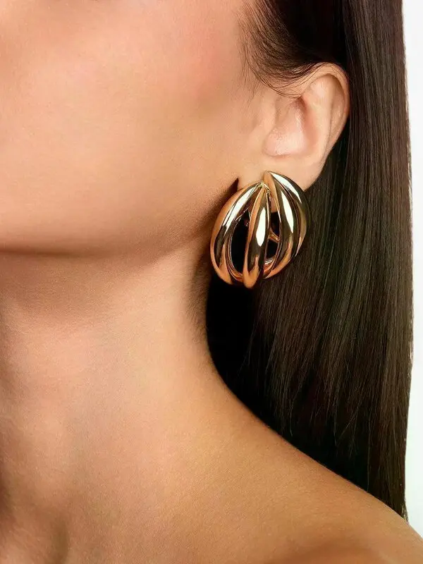 JENNIFER FISHER Abstract Line Earrings - Gold
