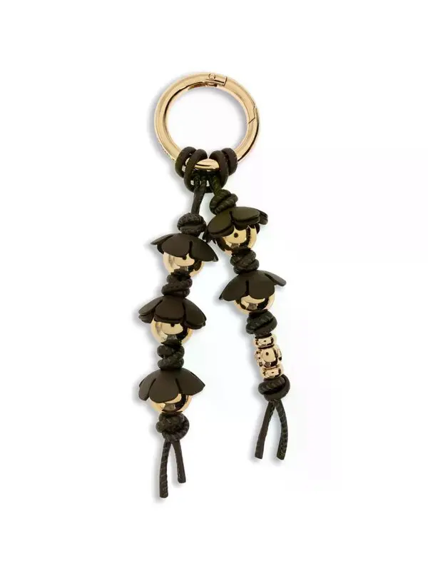 Michael Kors Floral Detail Beaded Bag Charm - Gold