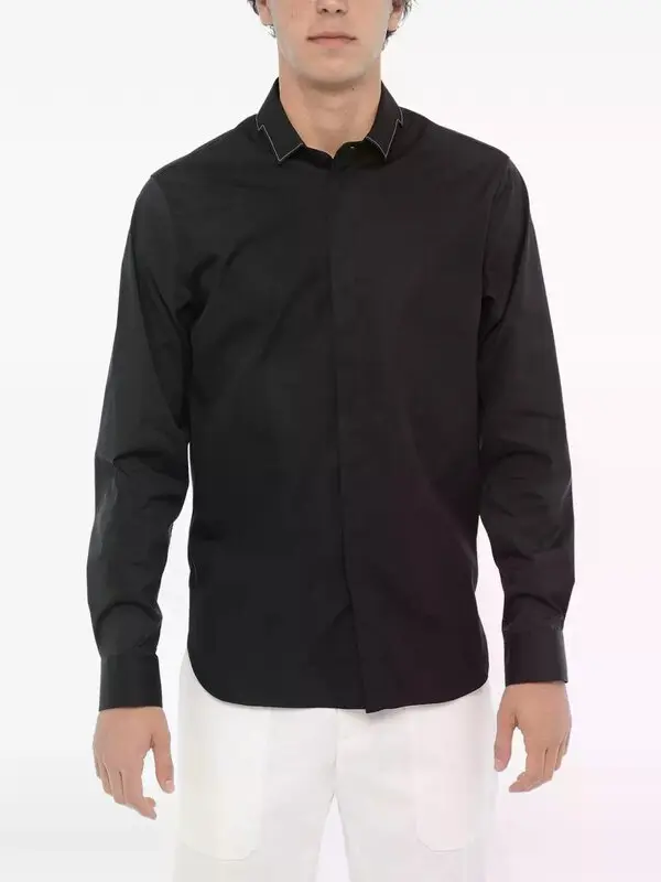 Neil Barrett Cut-out Bolt Slim-fit Shirt - Black