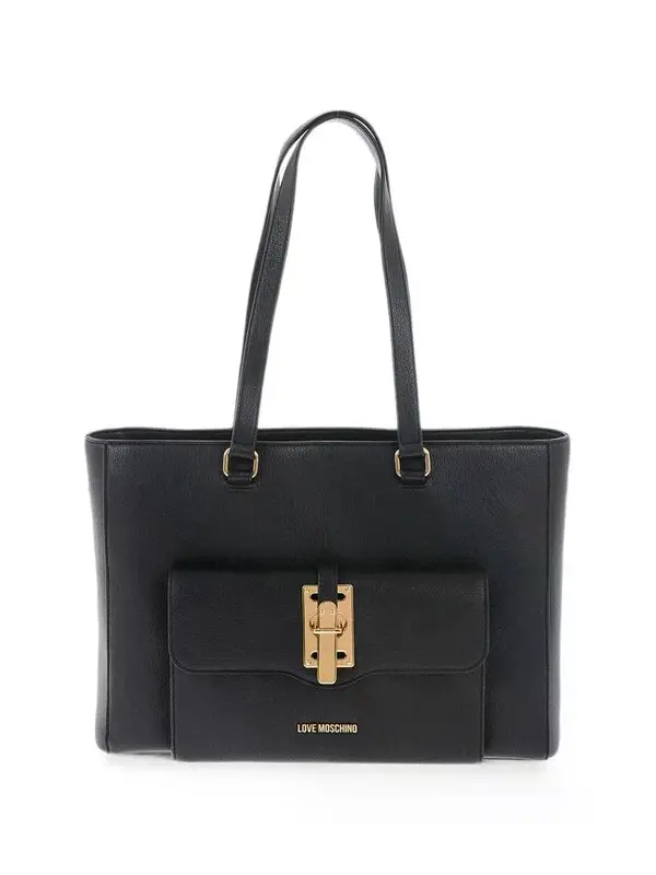 Moschino Logo-embossed Tote Bag - Black