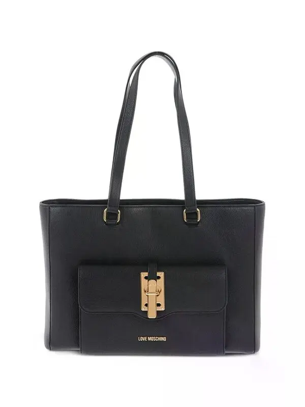 Moschino Logo-embossed Tote Bag - Black