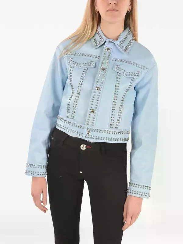 Philipp Plein Crystal-embellished Studded Jacket