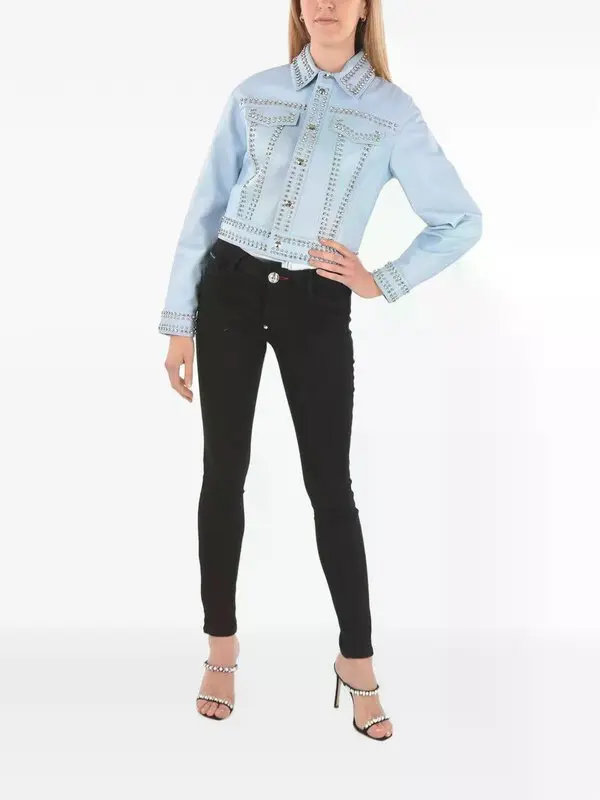 Philipp Plein Crystal-embellished Studded Jacket