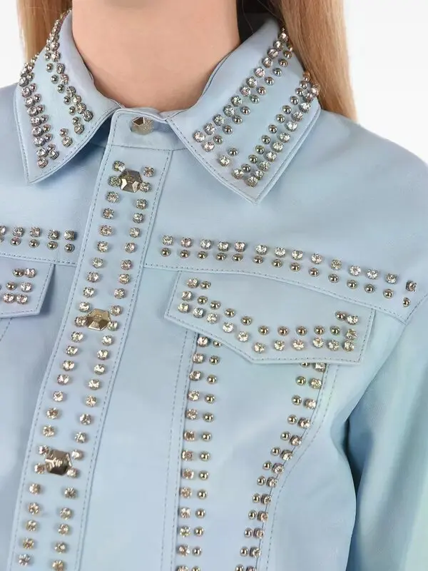 Philipp Plein Crystal-embellished Studded Jacket