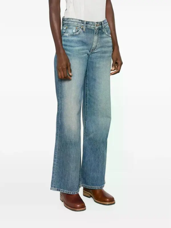 ANTIK DENIM Faded Wide-leg Jeans
