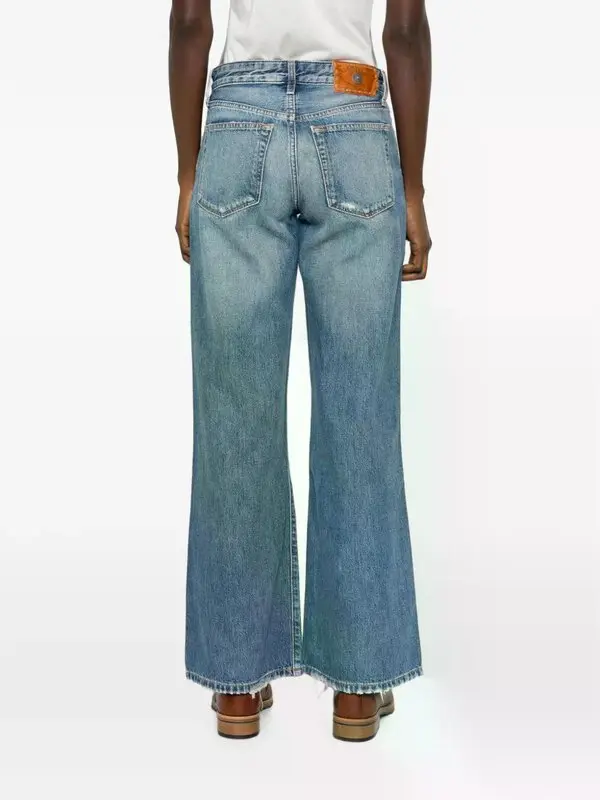 ANTIK DENIM Faded Wide-leg Jeans