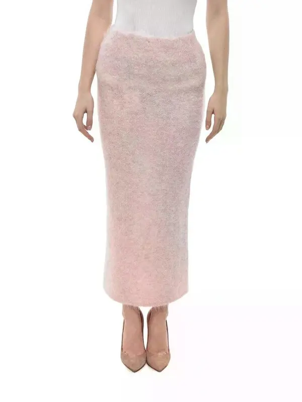 HOLZWEILER Elasticated Waistband Midi Skirt - Pink