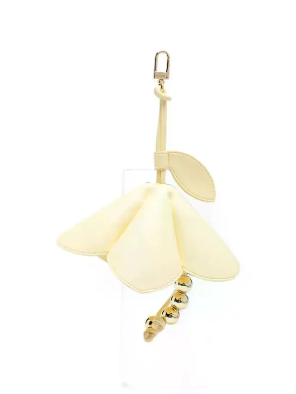 THEMOIRE Flower-pendant Beaded Bag Charm - Yellow