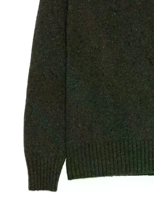 KANGRA Flecked-knit Crew-neck Sweater