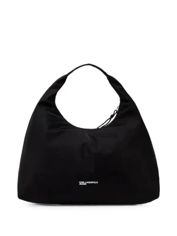 Karl Lagerfeld Graffiti Print Logo Patch Tote Bag