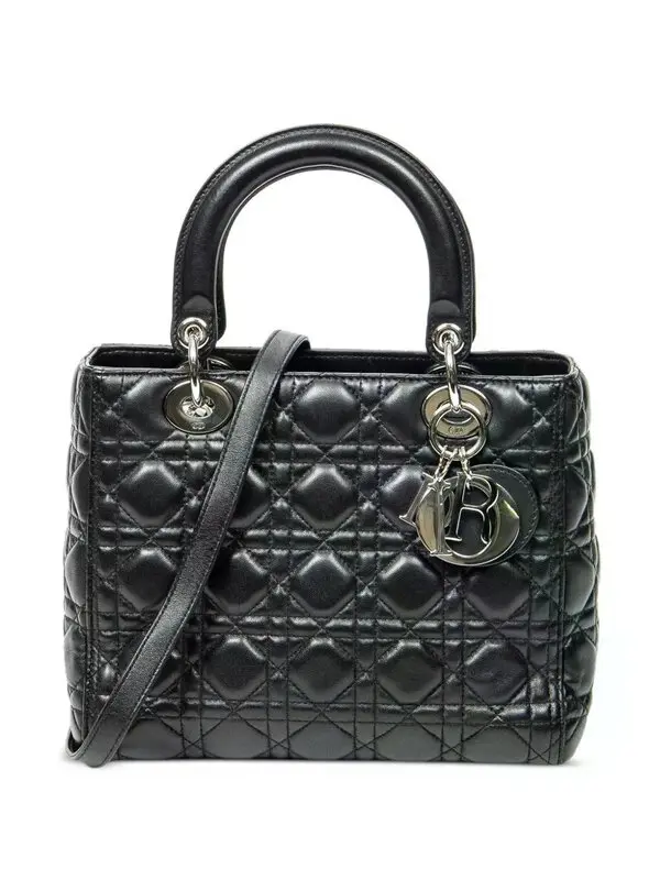 Dior Lady Cannage Two-way Bag - Black