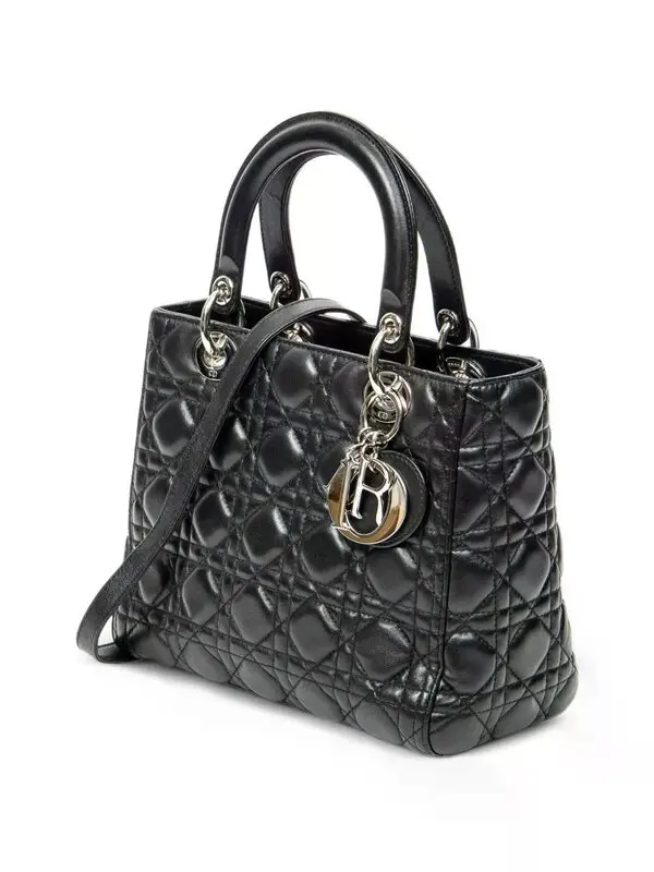 Dior Lady Cannage Two-way Bag - Black