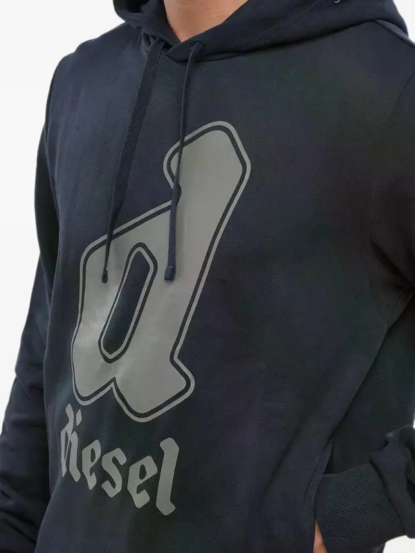DIESEL® Logo Print Brushed Hoodie