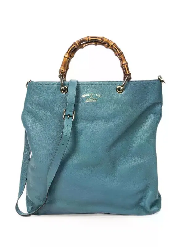 Gucci Bamboo Shopper Tote Bag - Blue