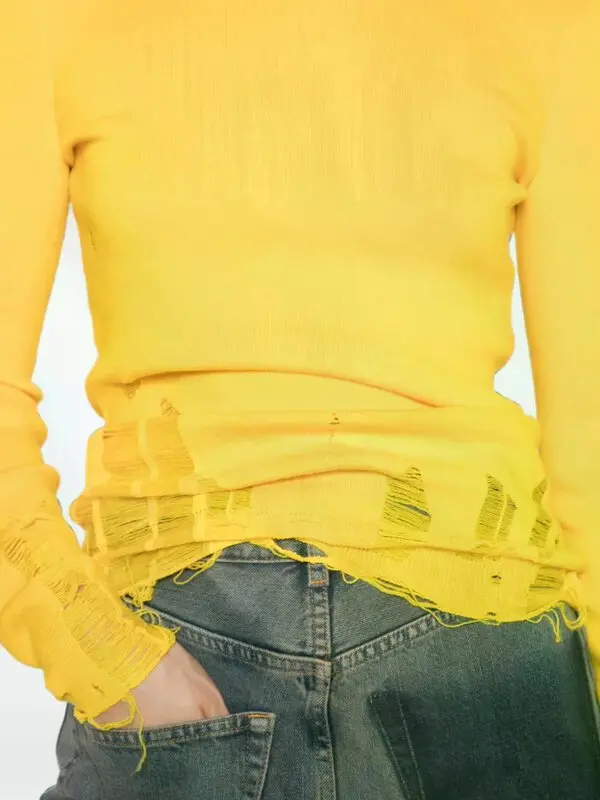 MAISON MARGIELA Distressed Roll-neck Sweater