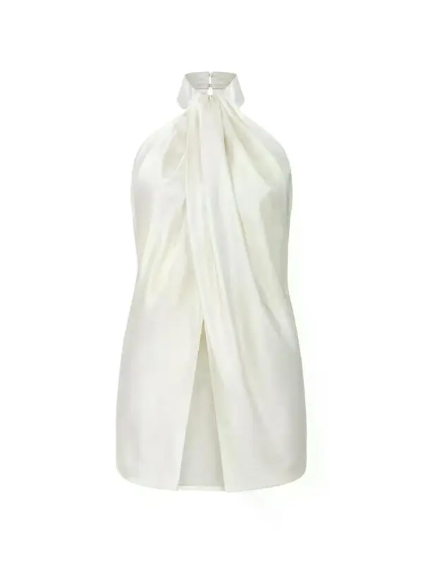 Stella McCartney Halterneck Draped Top - Neutrals
