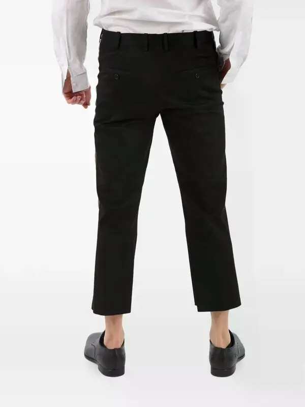 Neil Barrett Slim-fit Cropped Trousers With Contrast Side Stripes
