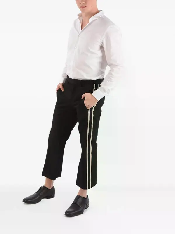 Neil Barrett Slim-fit Cropped Trousers With Contrast Side Stripes
