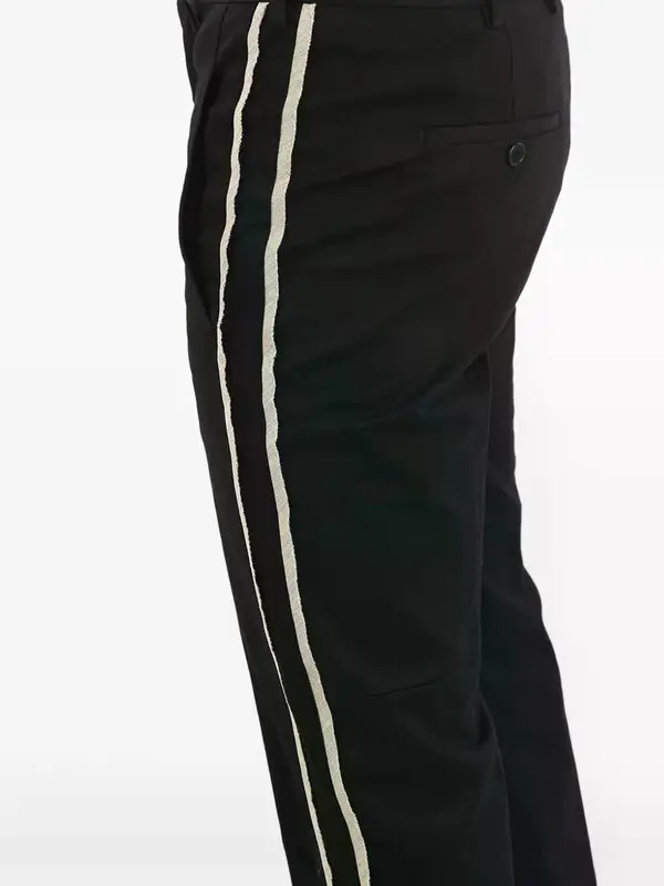 Neil Barrett Slim-fit Cropped Trousers With Contrast Side Stripes