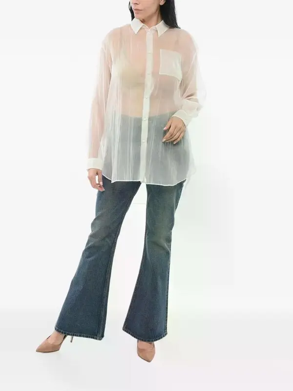 SUPER BLOND Silk Patch Pocket Shirt - Neutrals