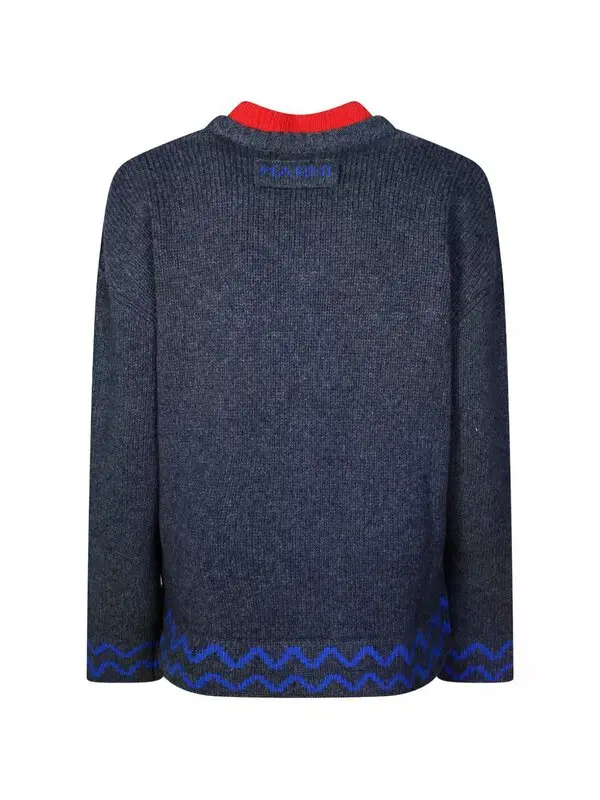 Marni Chevron-pattern Layered-effect Sweater