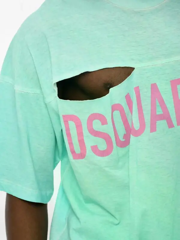 Dsquared2 Logo-print Distressed T-shirt