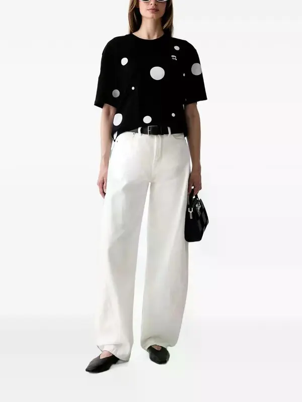 Karl Lagerfeld Polka-dot Logo-patch T-shirt