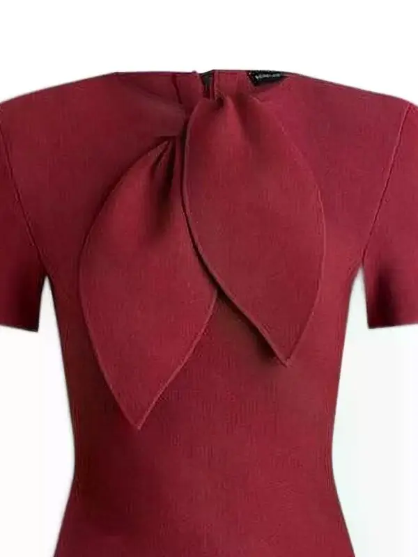 Scanlan Theodore Short Sleeved Midi Dress - Red