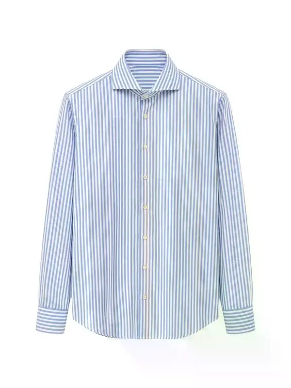 ALLEY DOCKS 963 Vertical-stripe Long-sleeve Shirt