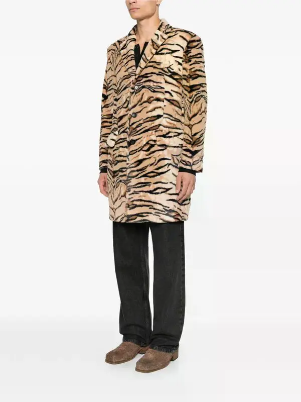 REVERES 1949 Faux-fur Tiger Print Coat