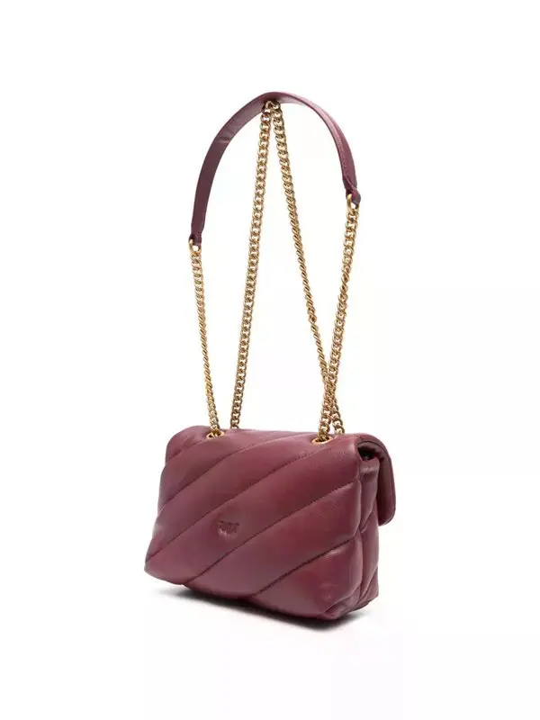 Pinko Mini Love Puff Quilted Shoulder Bag - Purple