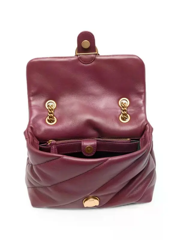Pinko Mini Love Puff Quilted Shoulder Bag - Purple