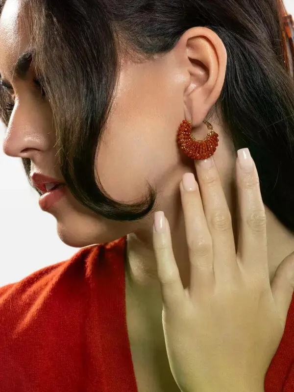 Gas Bijoux Izzia Beaded Hoop Earrings