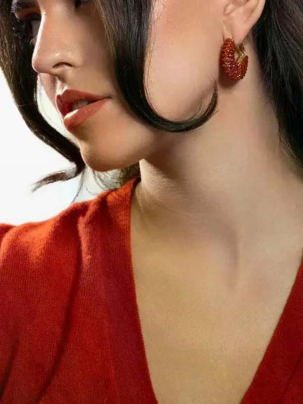 Gas Bijoux Izzia Beaded Hoop Earrings
