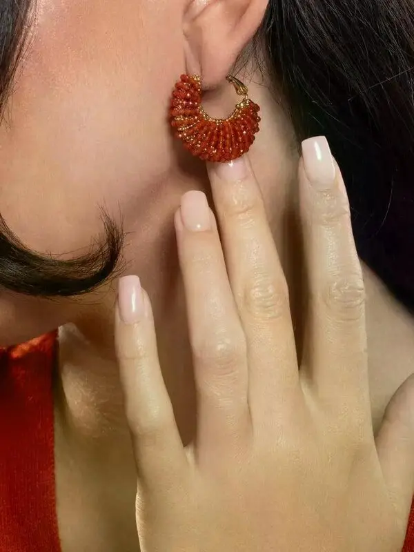 Gas Bijoux Izzia Beaded Hoop Earrings