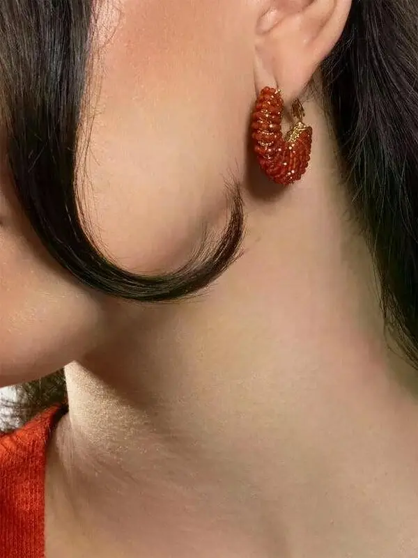 Gas Bijoux Izzia Beaded Hoop Earrings