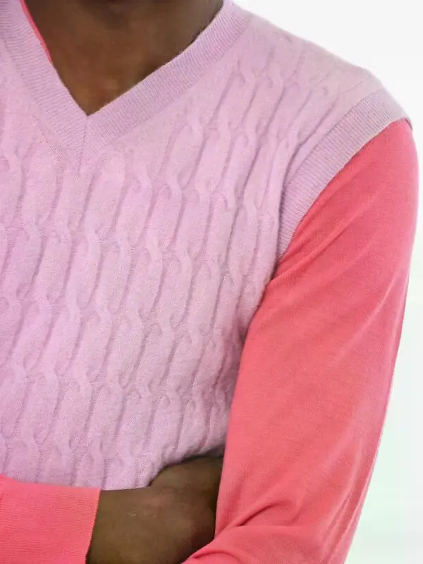 Dsquared2 Cable Knit V-neck Vest