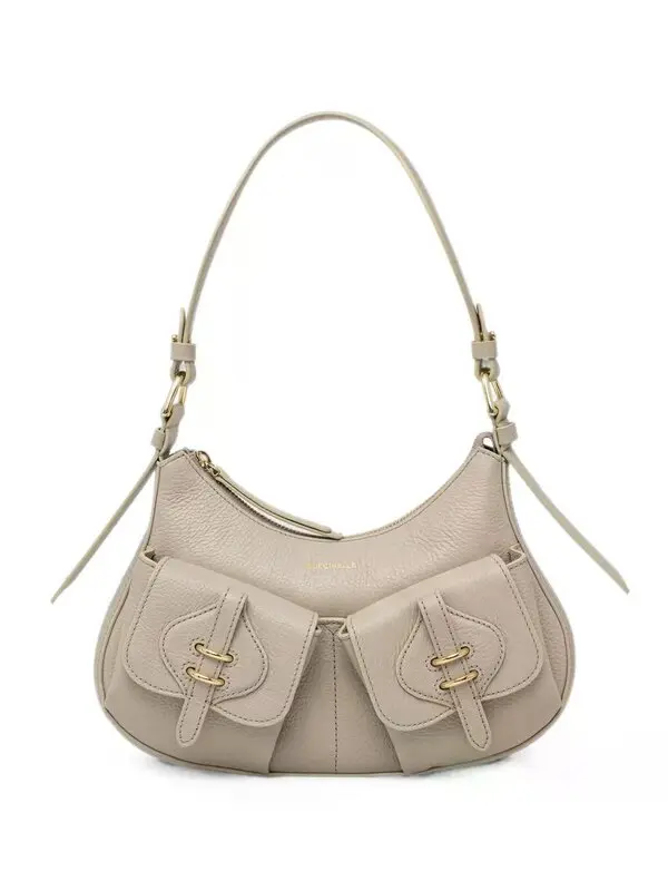 COCCINELLE Small Mavery Pocket-detail Shoulder Bag - Neutrals
