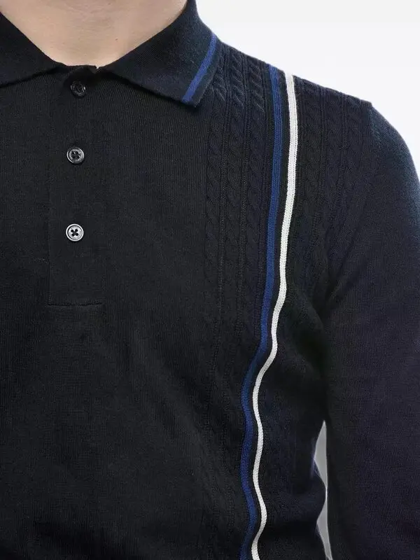 PAOLO PECORA Long-sleeve Buttoned Polo Shirt