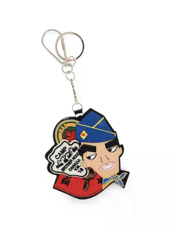 Dsquared2 Patch-detail Pendant Keyring - Black